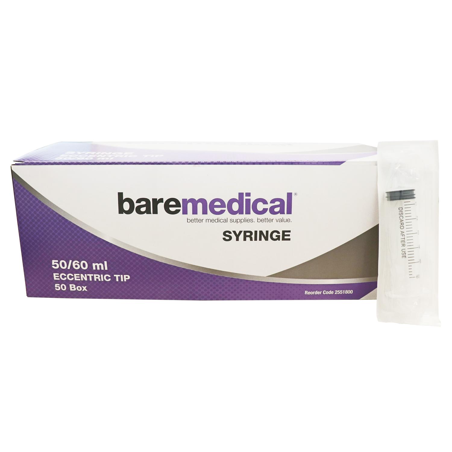 SYRINGE 50ML ECCENTRIC TIP | baremedical